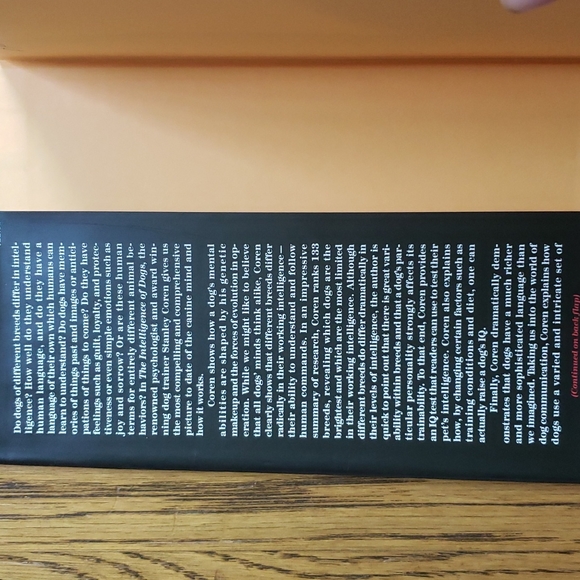 Other | The Intelligence Of Dogs By Stanley Coren Hardcover Book | Poshmark